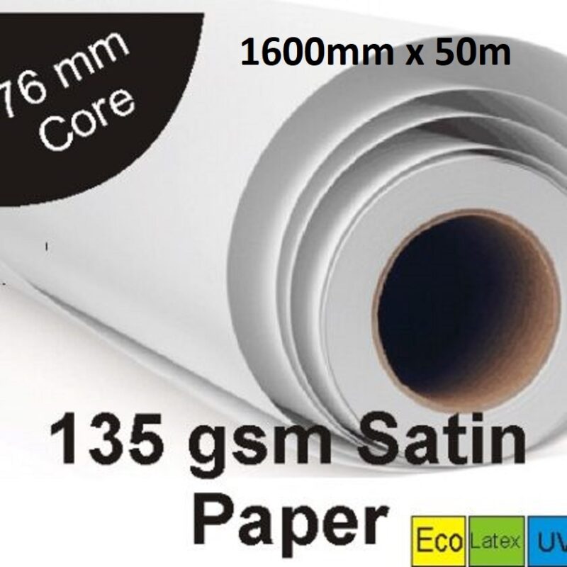Satin Poster Paper (135gsm) coated for solvent and latex printing